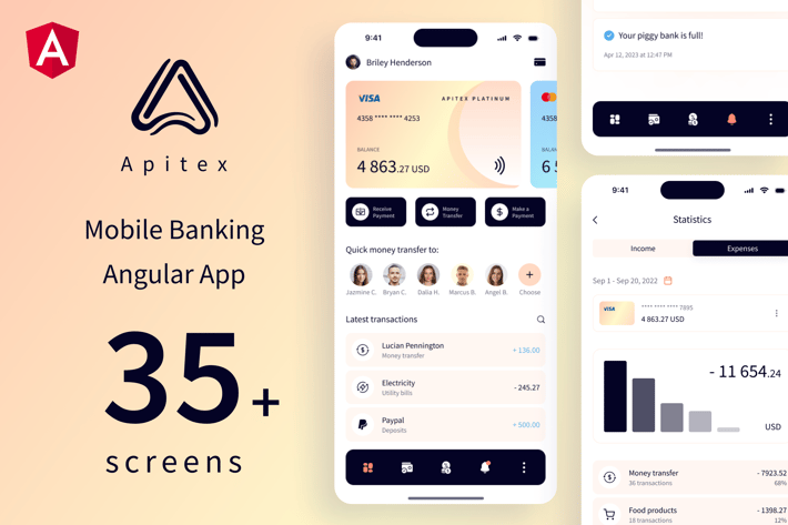 Apitex - Mobile Banking Angular App | PWA — Gift4Designer